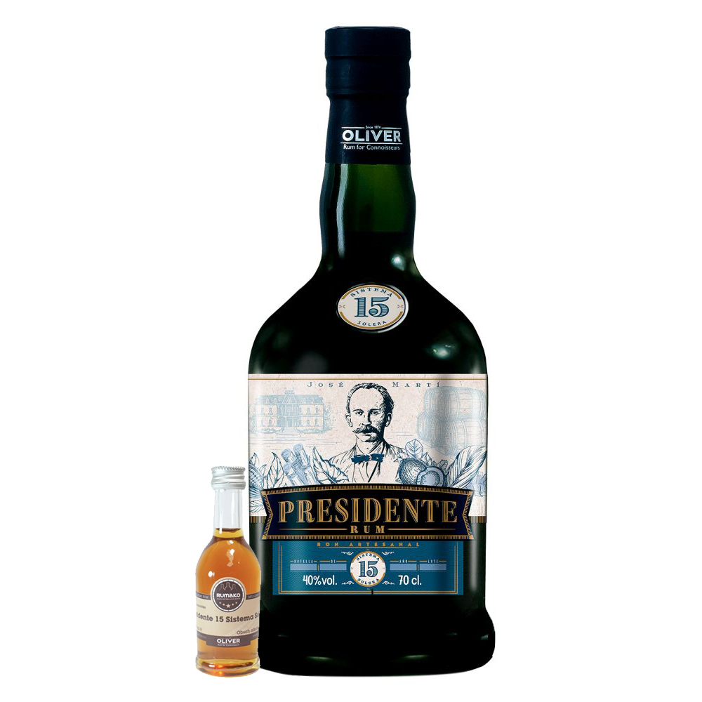 Presidente 15 Sistema Solera 40% 0,04l - degustační vzorek : RUMAKOshop.cz